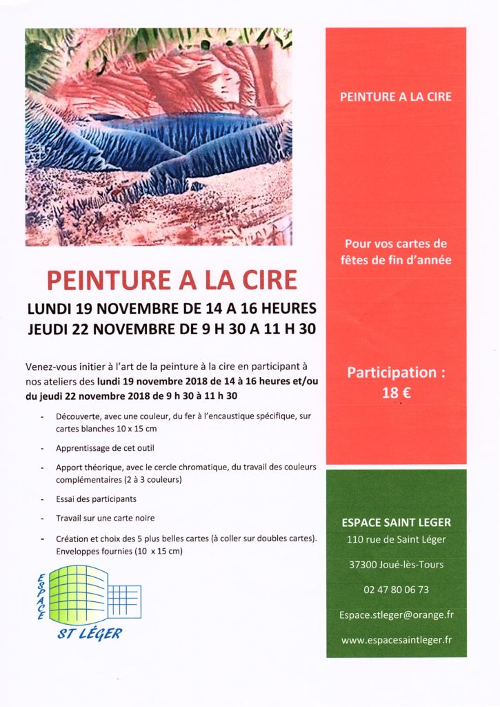 ATELIER PEINTURE CIRE » Espace Saint Léger